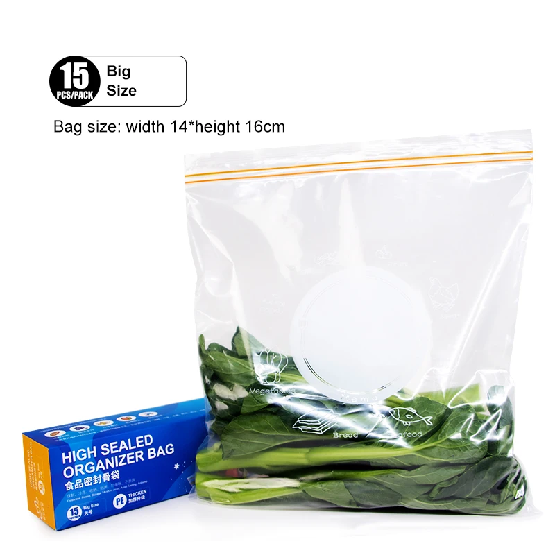 Customized Resealable Fresh Fruits Vegetable Transparent Plastic Zip ...