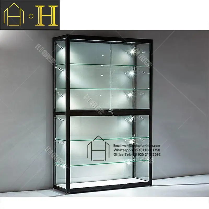 Customized Glass Display Cabinet - LED Eyeglass Shop Design