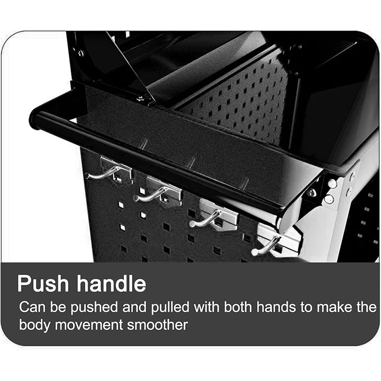 JH-Mech 3 Tier Heavy Duty Mechanic Tool Storage Rack Side Pegboard Kit ...