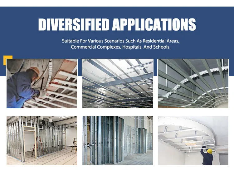 Light Steel Keel Drywall Gypsum Board Steel Profiles Frame Metal Stud ...