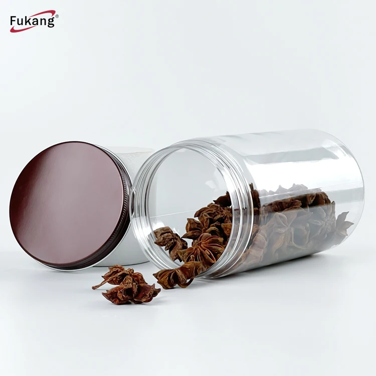 Wholesale Small Candy Nut Jar Food Grade PET Plastic Packing Jar with ...