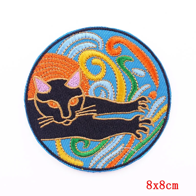 Cartoon Fox Embroidery Iron on Thermoadhesive Patches for Clothing Twill Custom for Kids Emblem ...