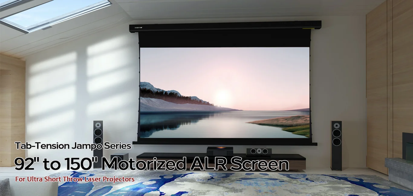 Screen Pro 150inch Motorized Ceiling Mounted Projector Screen 3d ...