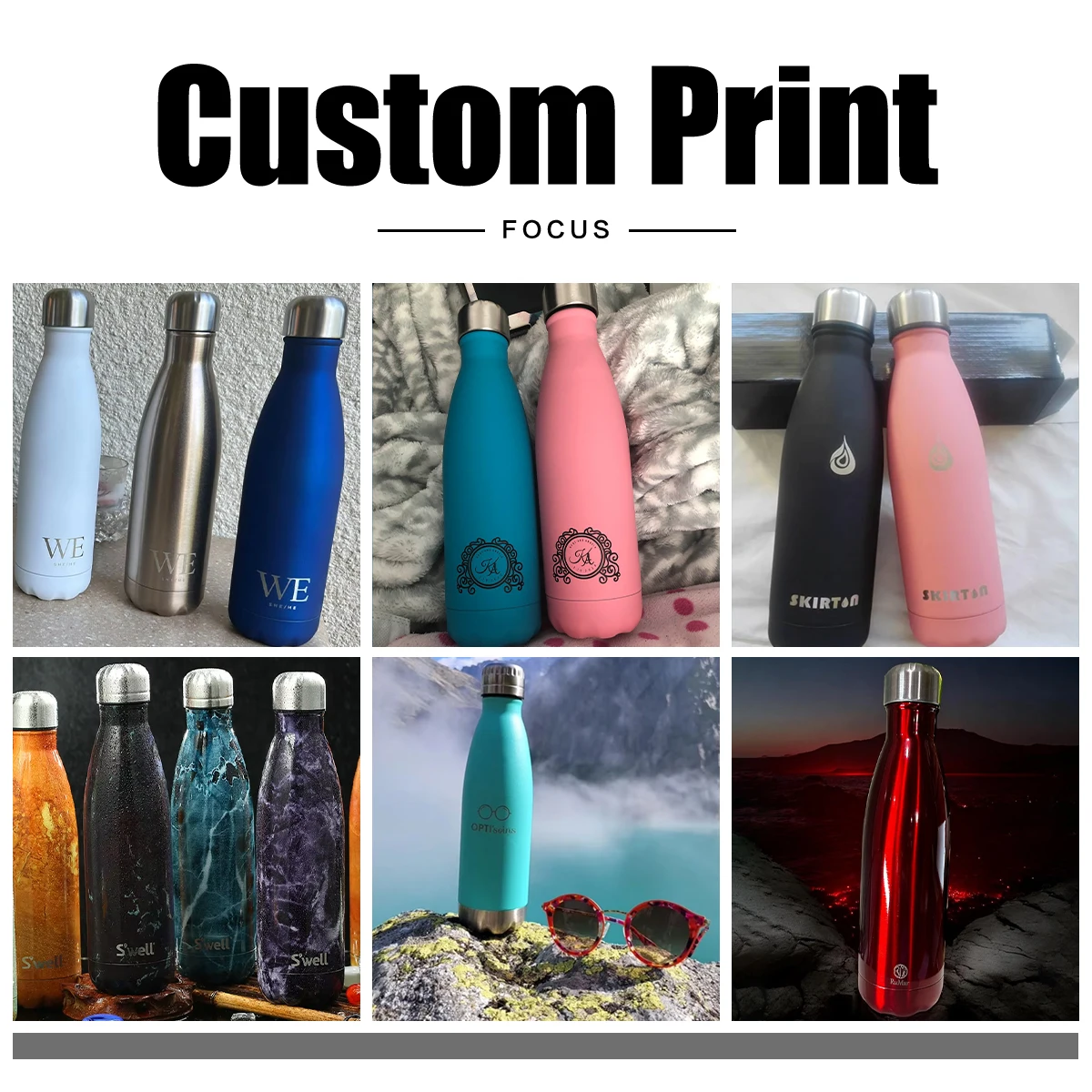 Customized 500ml Water Bottle Chilling Outdoor Insulated Cup Small ...