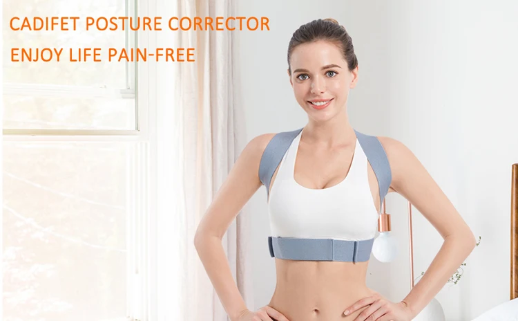 Adjustable Posture Corrector Upper Back Brace For Chest Support And ...