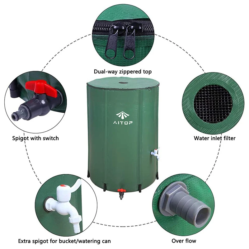 Aitop Garden 100 Gallon Portable Water Storage Tank
