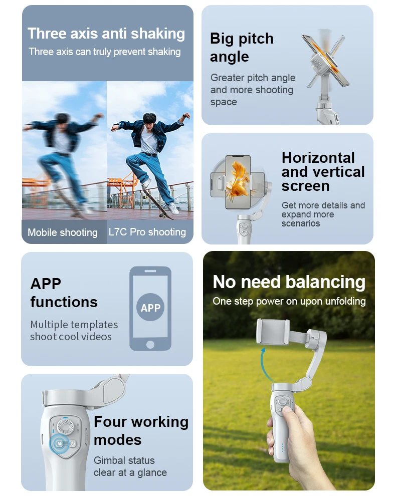 Magnetic Ai 3 Axis Gimbal Foldable Wireless Rotatable Inception Face ...