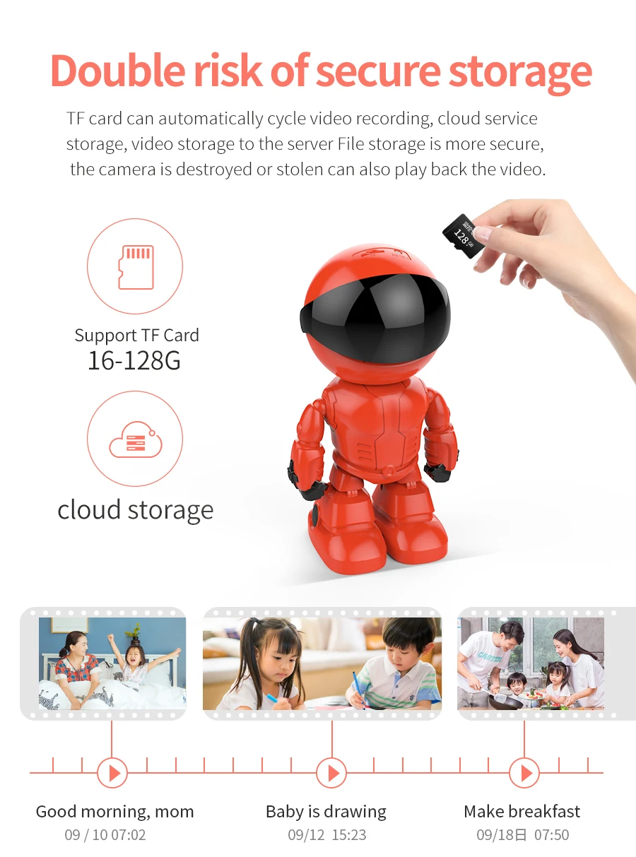 Robot Ip Camera Wifi Smart Home Security 1080p Hd Camera Indoor Robot ...