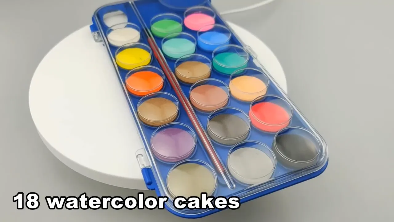 High Quality Acrylic Paint 18 Colors Set Artist Watercolor Paint With A ...