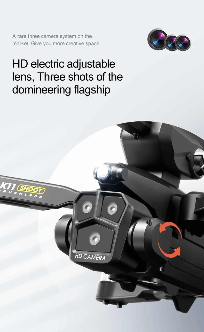 XKJ K11 MAX Foldable Drone RC Quadcopter with Water Blaster