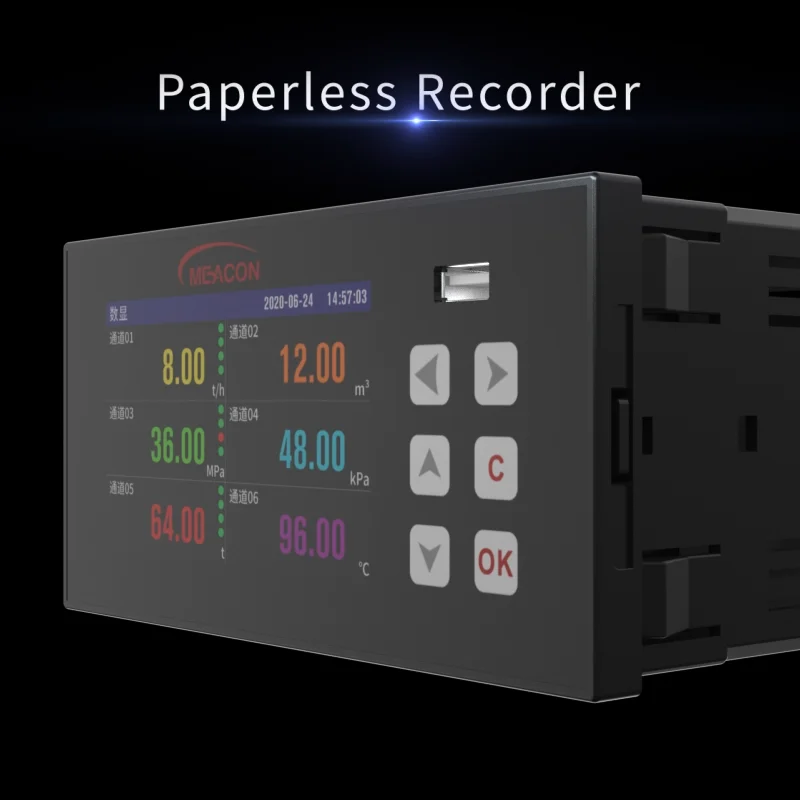 Customizable 4-channel Paperless Recorder Datalogger Analog Signals ...