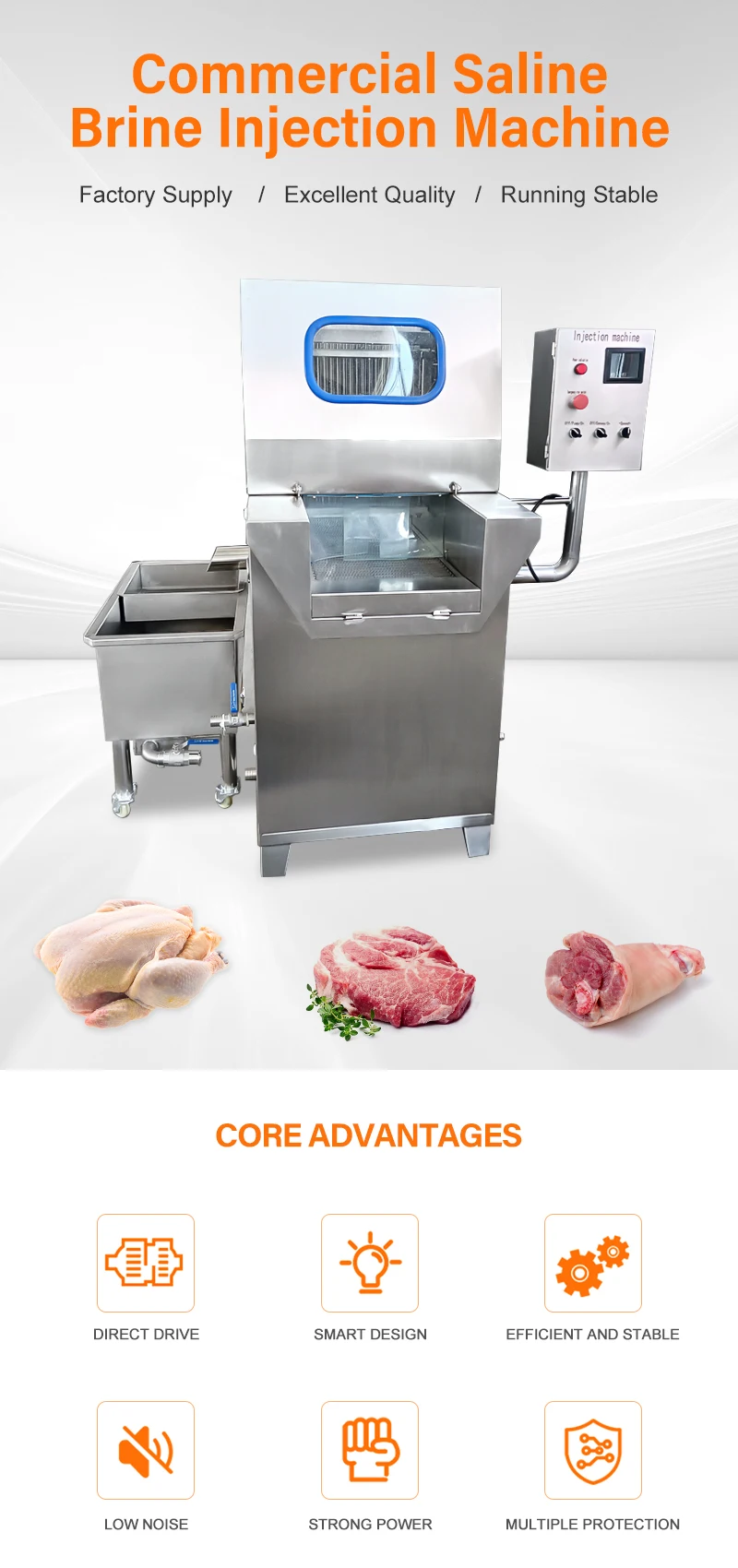 2023 Automatic Industrial Saline Water Injection Chicken Rabbit Beef ...