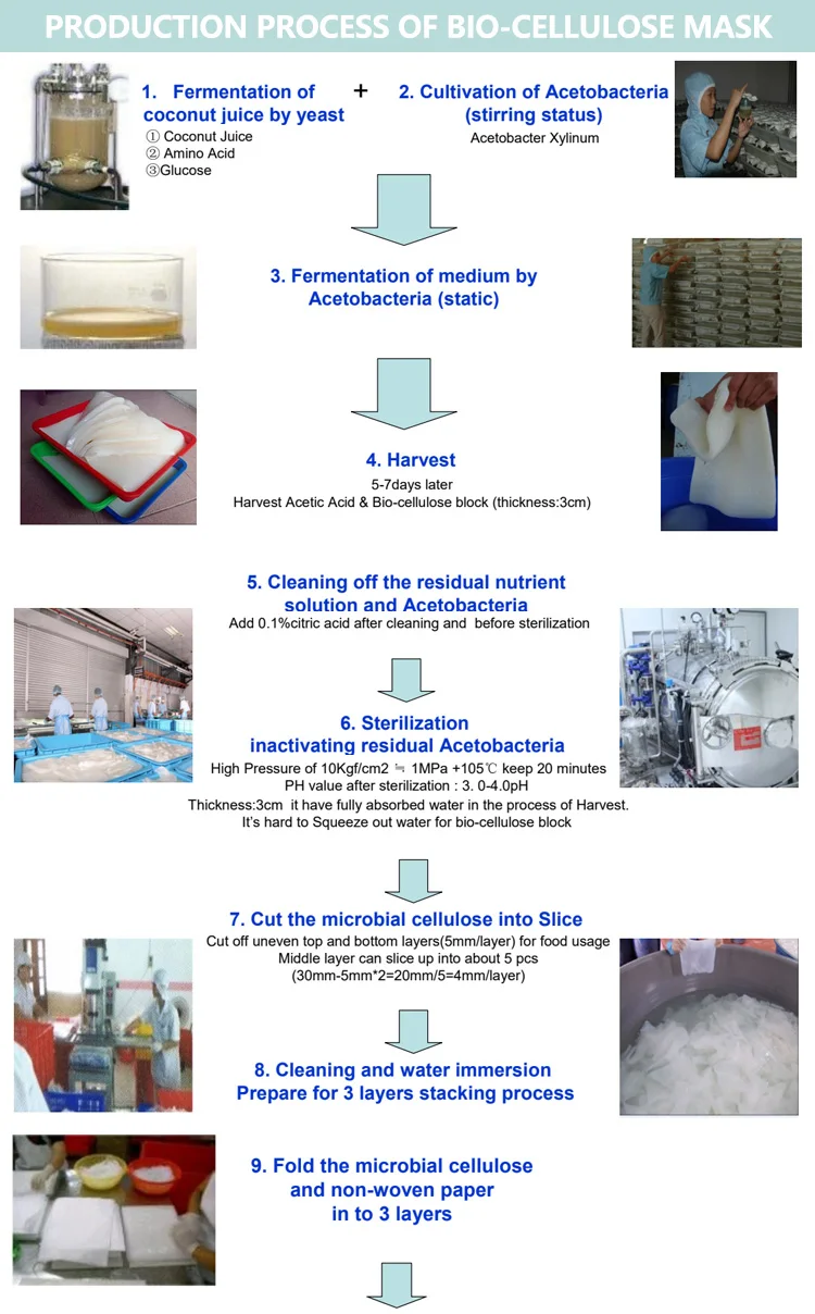 Korean Biocellulose Moisturizer Biological Cellulose Facial Sheetmask ...