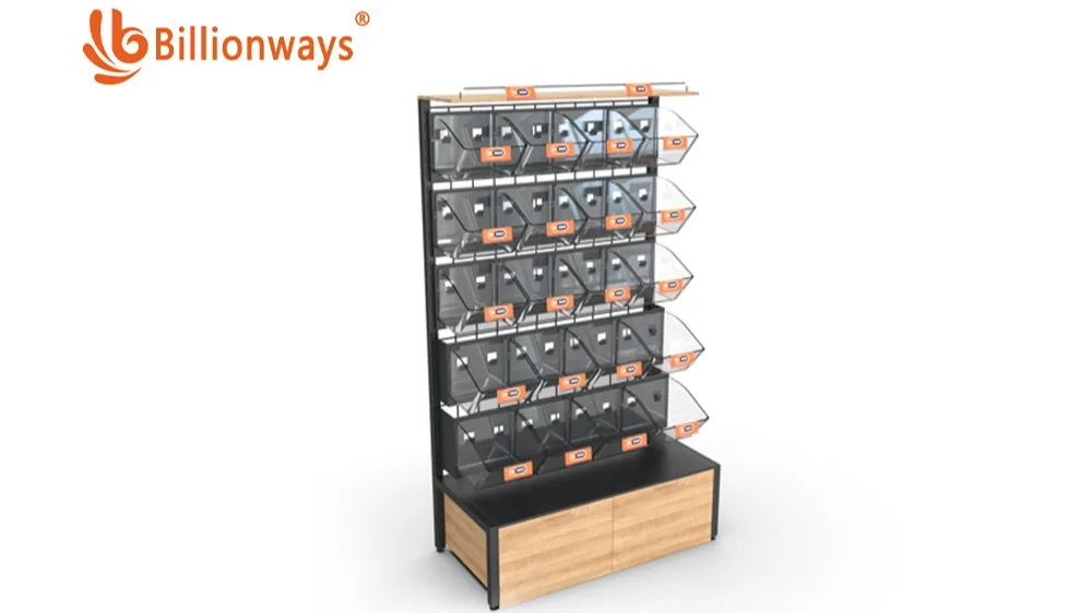 Customized Storage Sweets Shop Wall Cabinet Decoration Design Wholesale ...