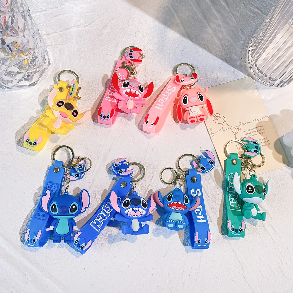 Customized Anime Stitch Soft Pvc Key Ring Chain Cartoon Anime Character ...