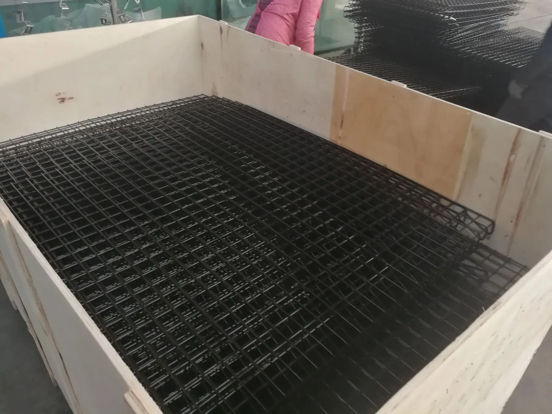 Black Powder Coated Welded Wire Fence Panels for Padel Court