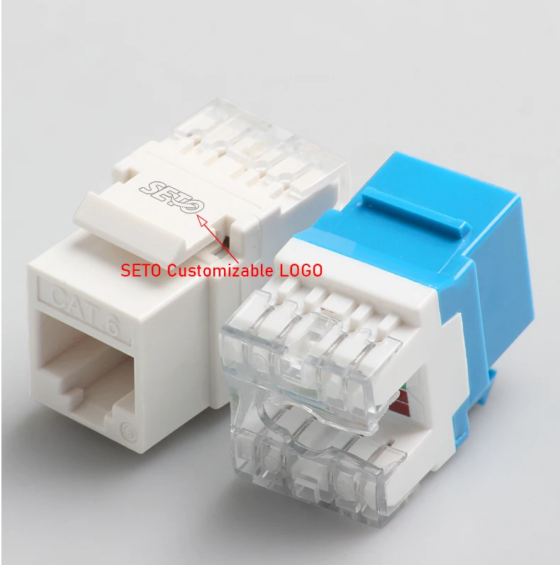 Rj45 Cat6 Keystone Jack 180° Utp Connector For Cat6 Cable Oem