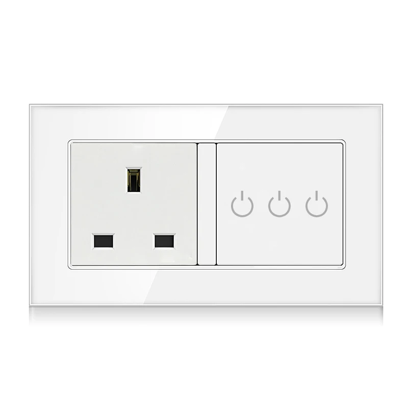 Hot Sale Switch Socket Wall Electric Uk Model Wall Power Socket Panel ...