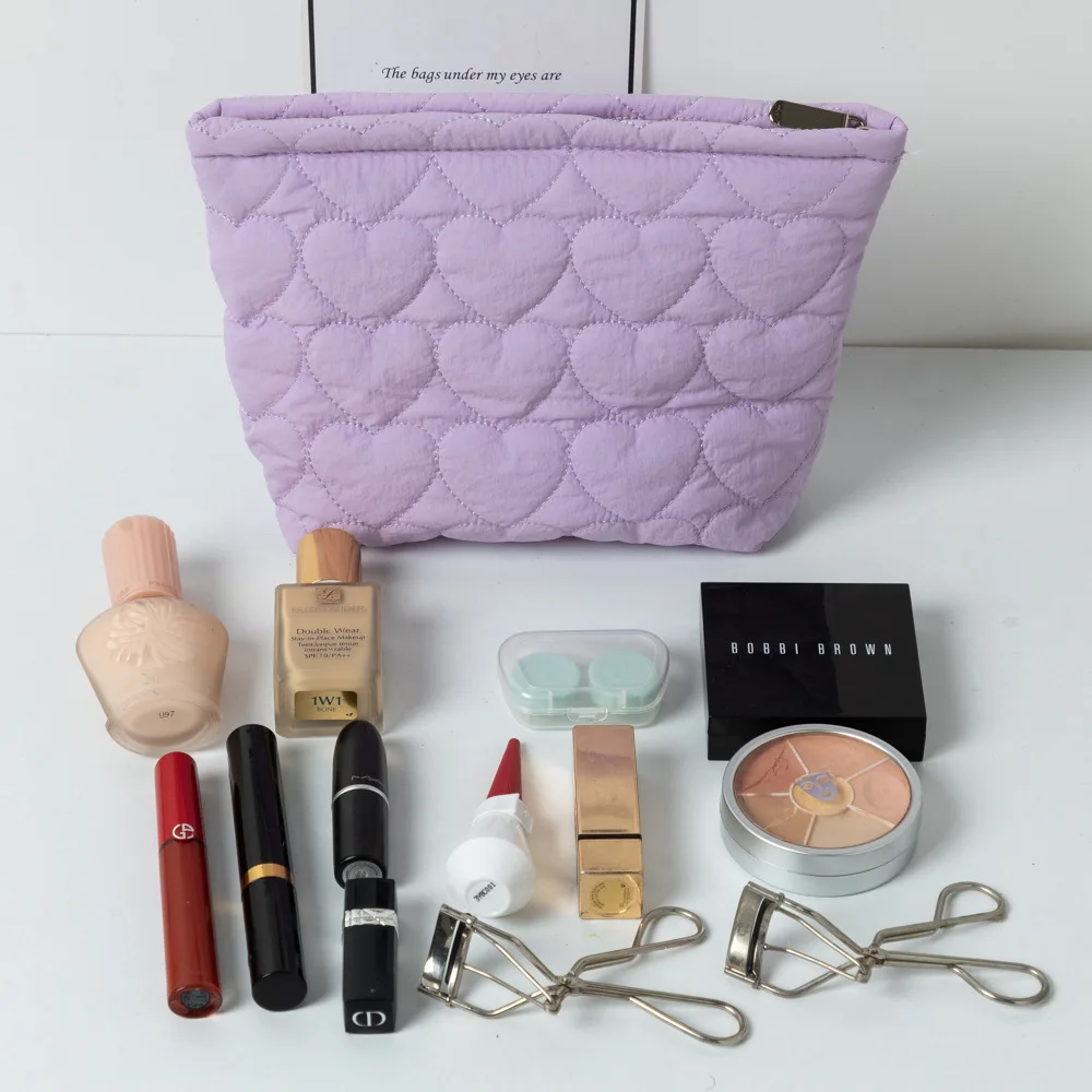 Large Capacity Travel Pouch Puffer Cosmetic Bag Valentines Day Gift ...