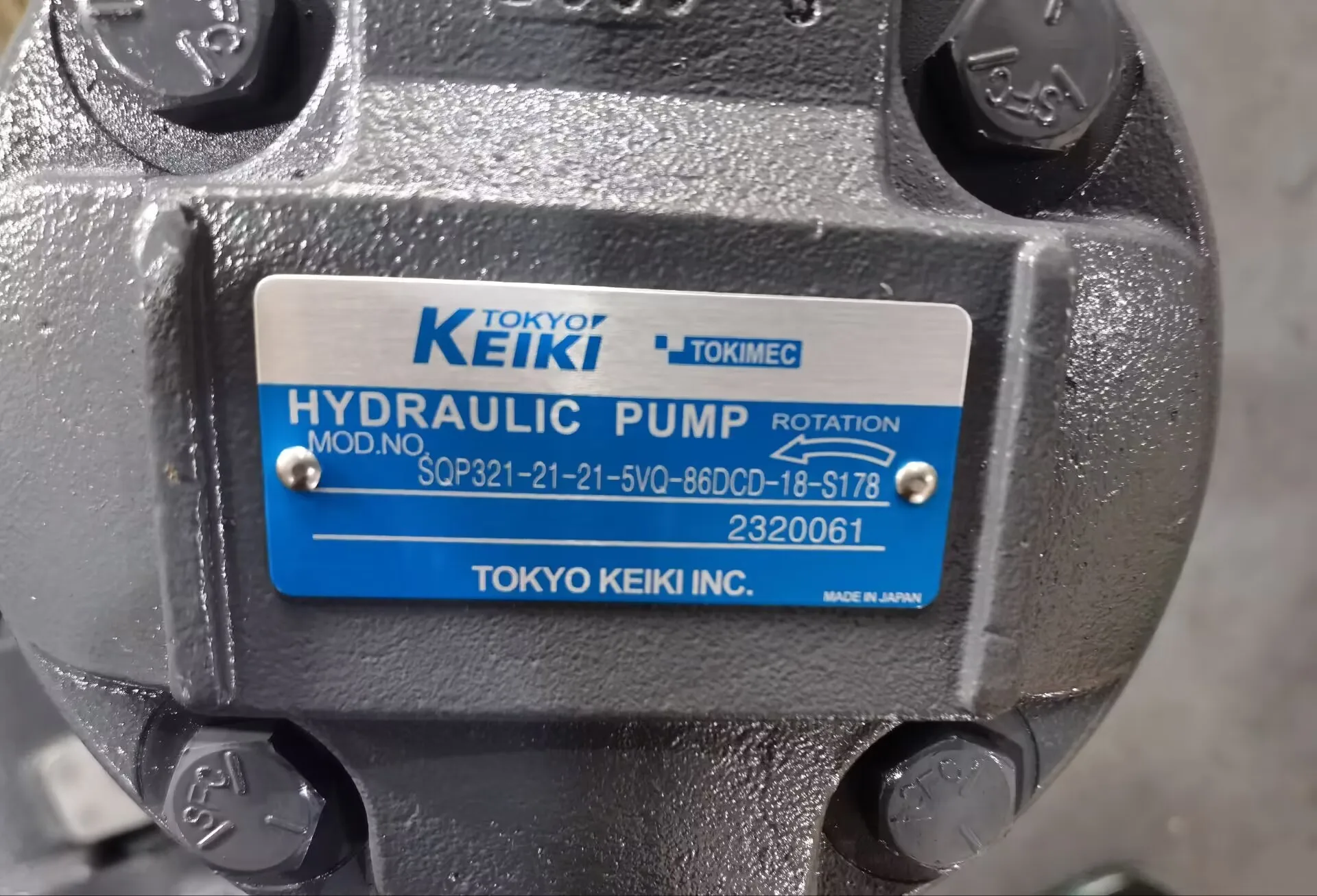 Tokimec Keiki SQP321 Vane Pump - Reliable Hydraulic Power