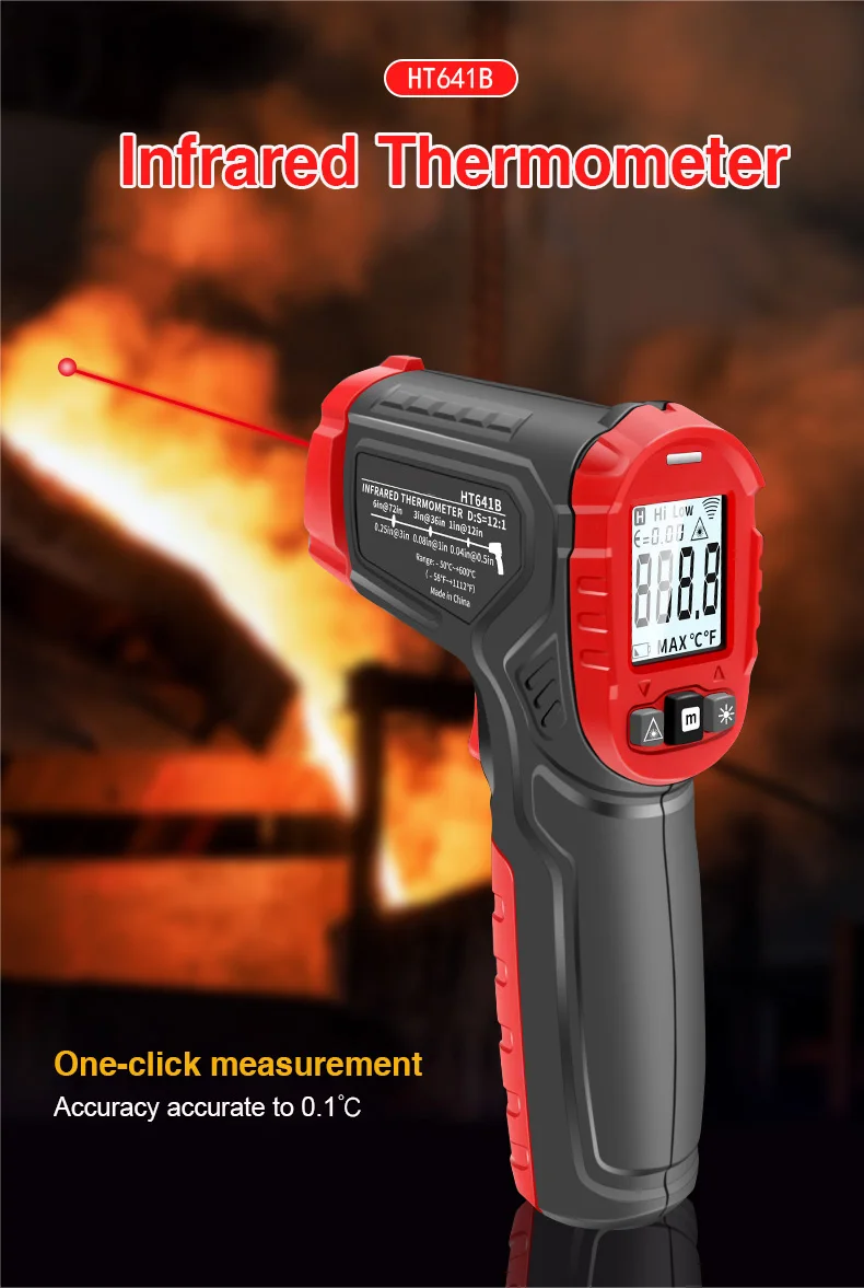 NOYAFA Industrial IR Temperature Measuring Gun High Precision Quick ...