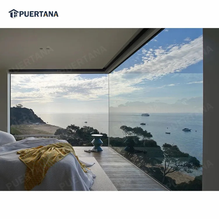 Aluminium Glass Corner Window Design - L Shaped Bullet-proof