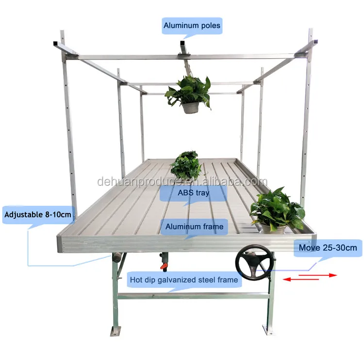 1x8/5x10 Hydroponic Flood Table - Efficient Vertical Farming