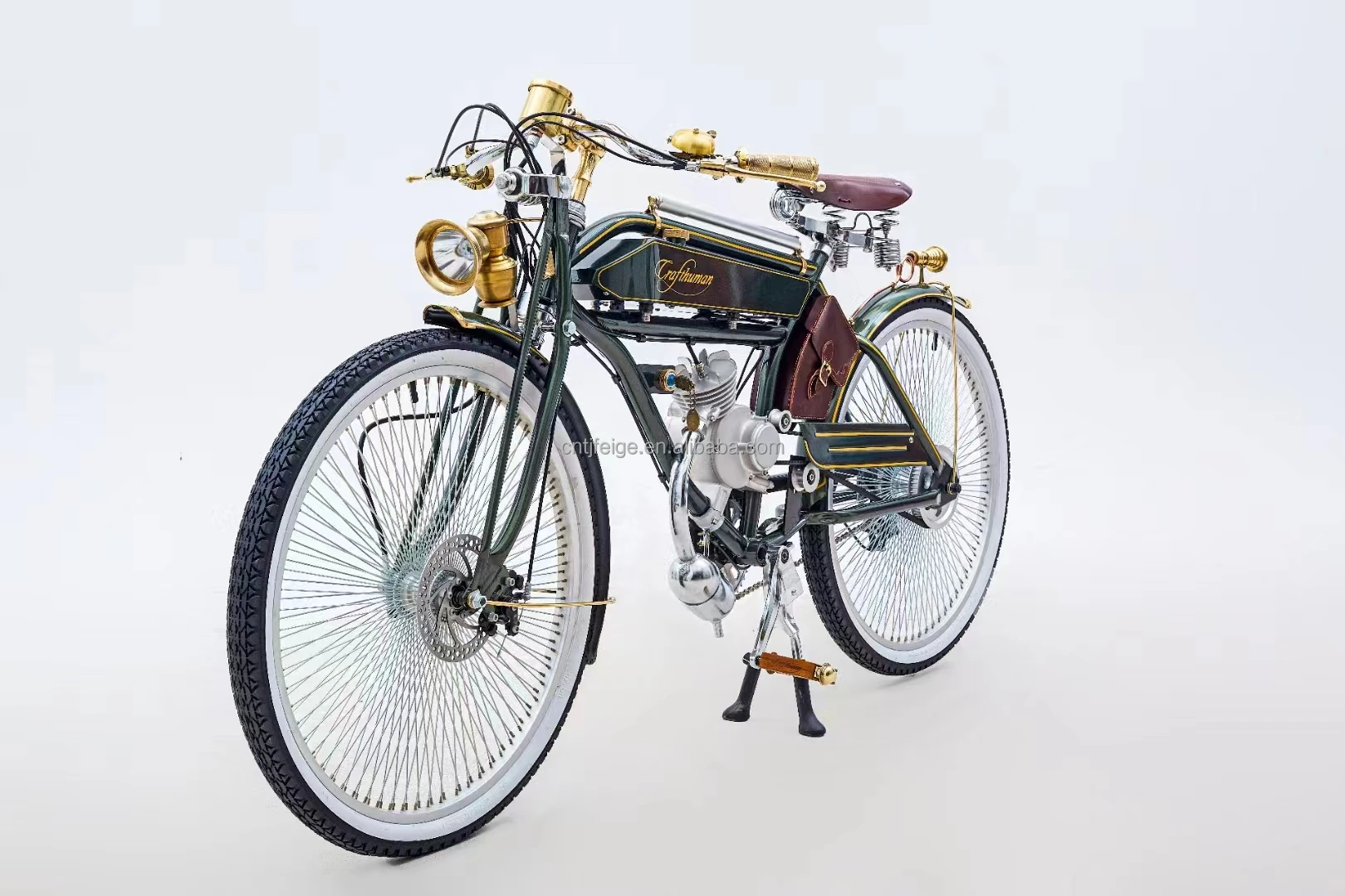 Vintage Electric Retro Bicycle with 60KM Mileage & Comfort Saddle