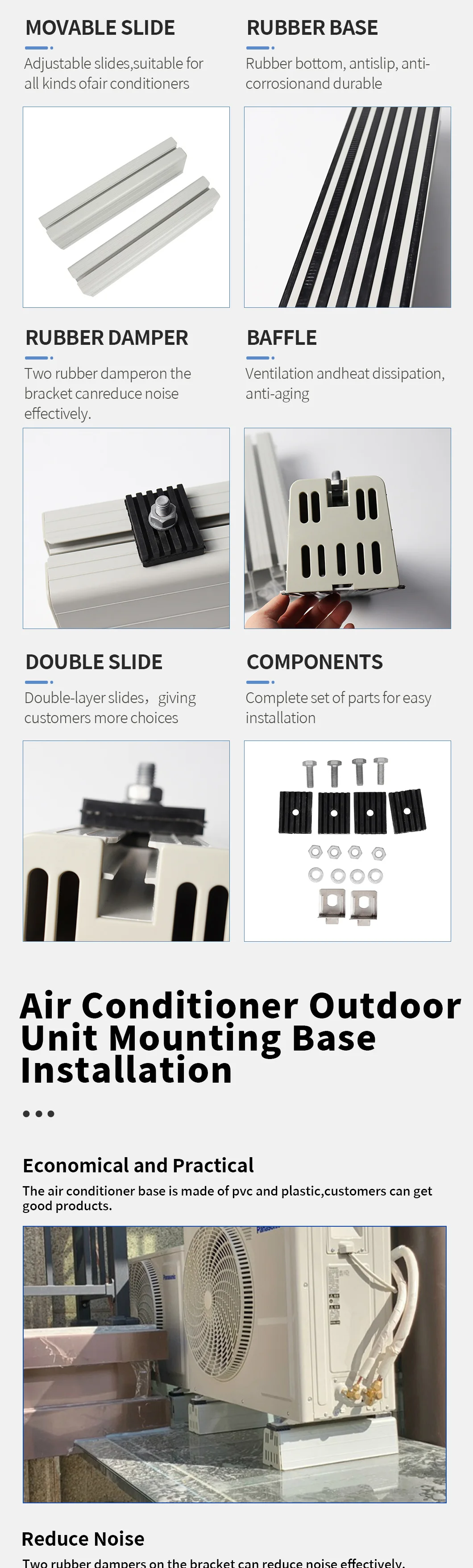 Mini Split System Popular Plastic Air Conditioner Base Wall Mount - Buy ...