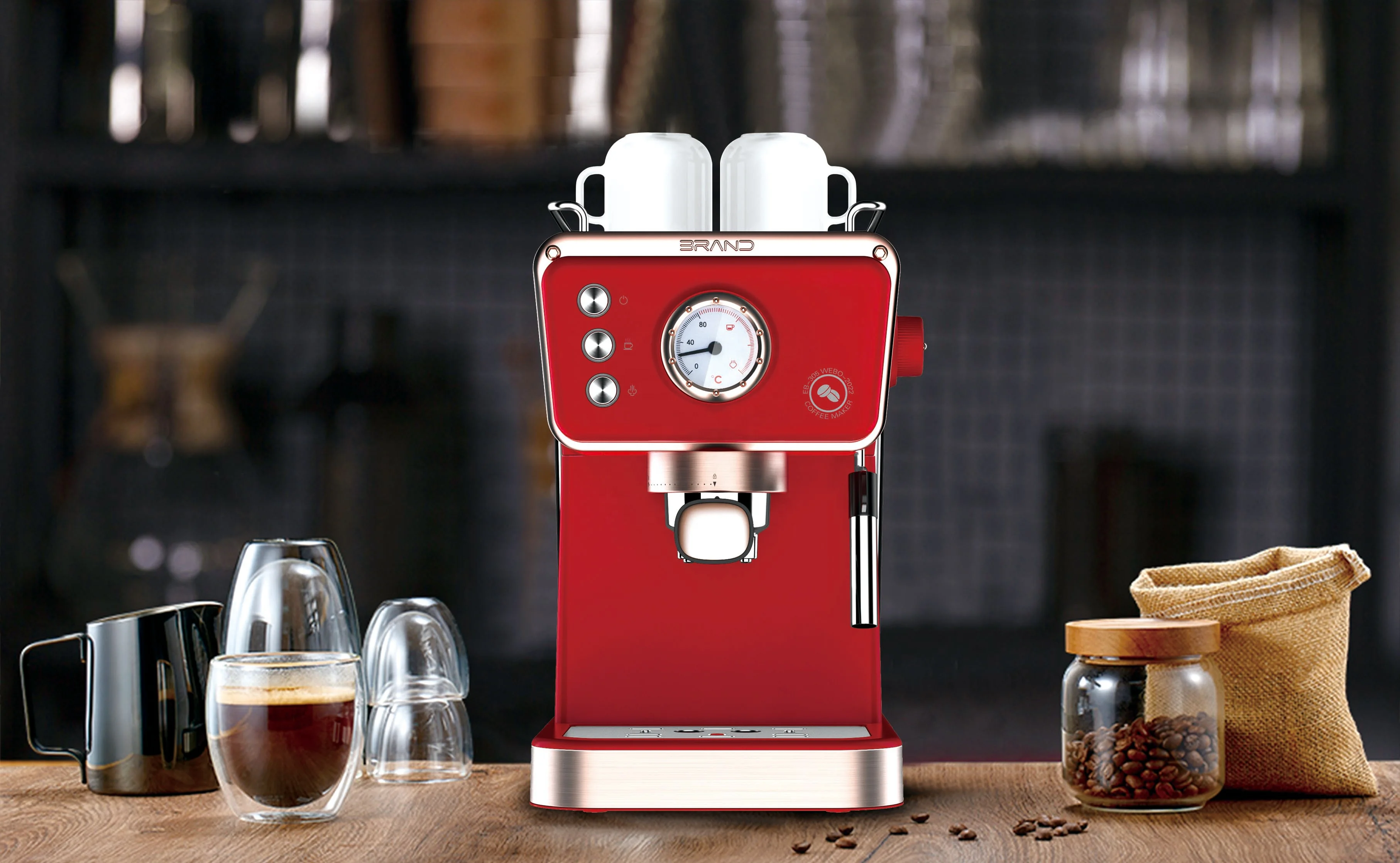 20 Bar Powerful Pressure Pump Decent Coffee Machine Espresso Maker Best ...