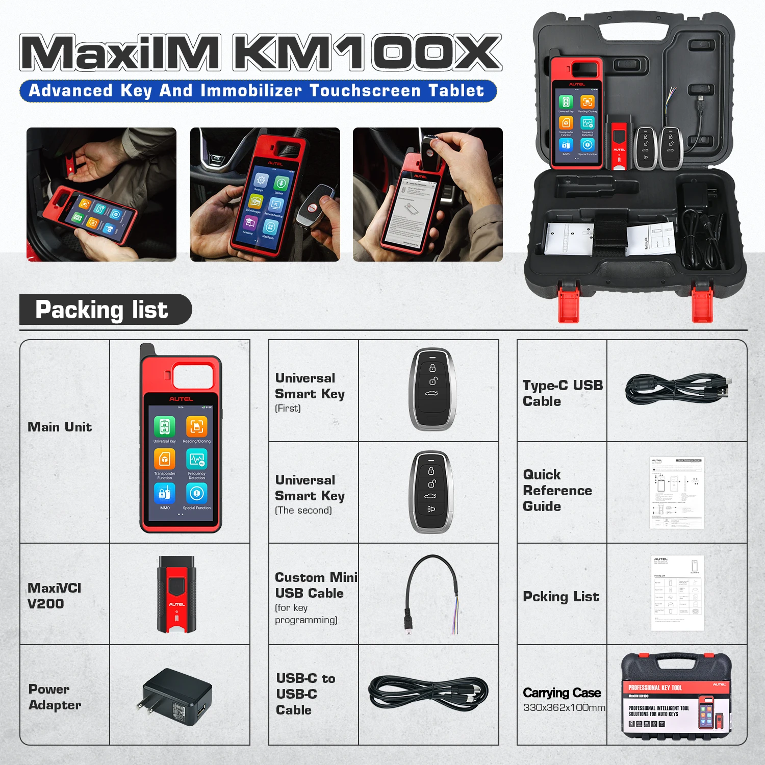 Autel Maxiim Km100 X Altar Km100x Key Programming Machine Code Reader Ikey Programmer Copy ...