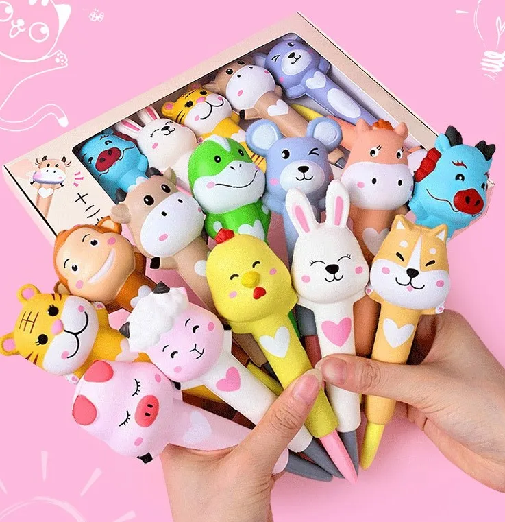 Wholesale Kawaii Fidget Pen - Stress Relief PU Squishy