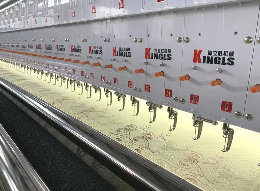 Multi Head Garment Bedspread Automatic Quilting and Embroidery Machine ...