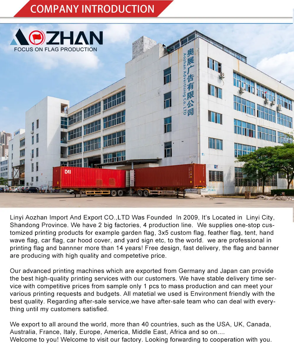 AOZHAN Promotional Feather Flag Pole - Customizable Banners