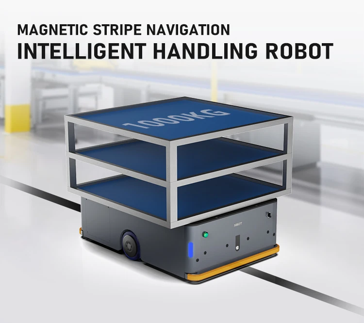 1T Load Unmanned Agv Robot Pallet Obstacle Avoidance Sensor Two-way ...