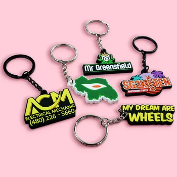 Promotional Business Gift Custom Logo Silicone Key Chains 2d 3d Pvc ...