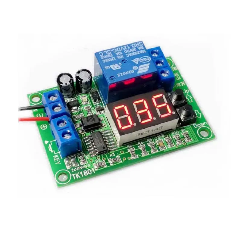 3-digit time display relay module triggers start timing stop dynamic display button adjustment ...