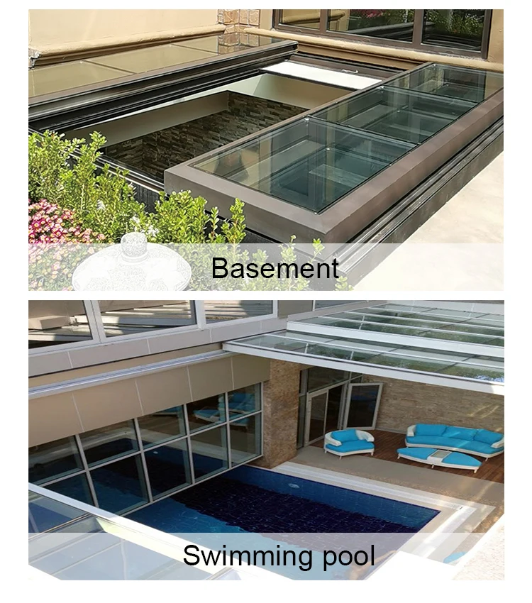 Customized Motorized Aluminum Sunroof for Pool & Skylight