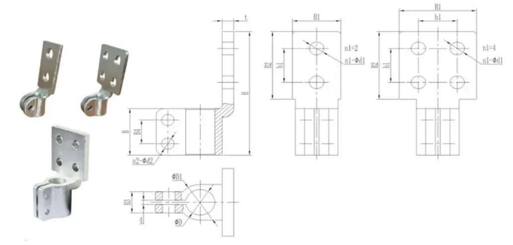 Brass Terminal Flag for Transformer Bushing - Copper FLAG