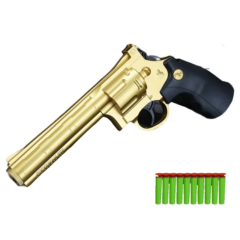 Toy Gun Desert Eagle Pistol With Silencer Shell-throwing Soft Bullet ...