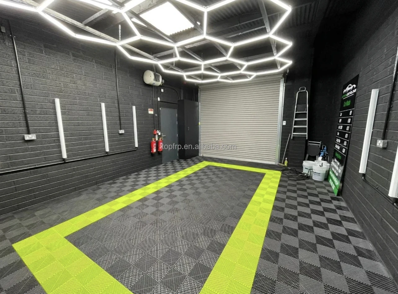 Rigid Modular Colorful Interlocking Garage Floor Tiles