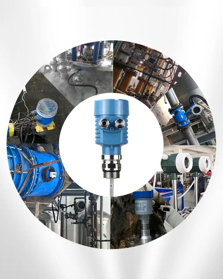 Submersible Level Gauge Hydrostatic Level Transmitter 4 20ma With Lcd Display Ptfe Cable Type