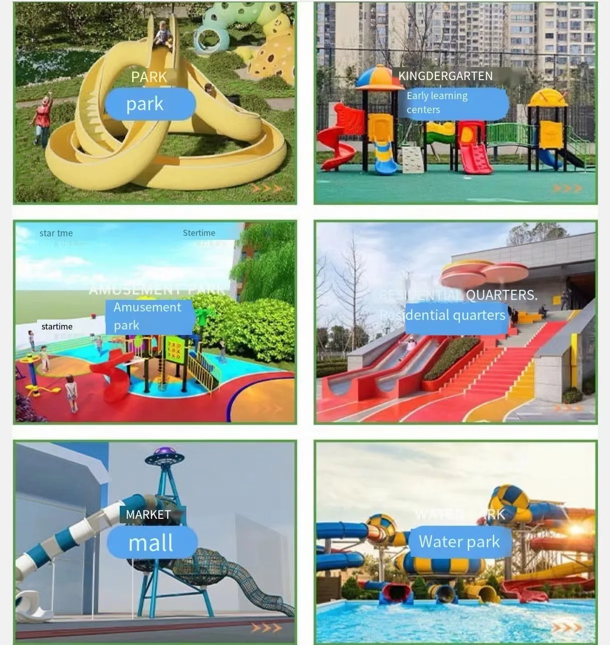 Custom Children Water Park Equipment Amusement Park Plastic Commercial ...
