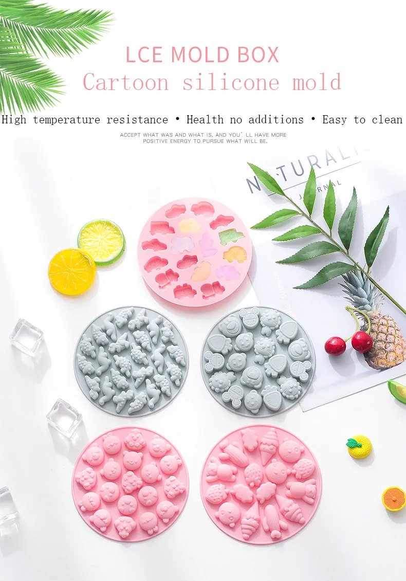 Soft Candy Ice Grid Drip Heart Shape Funny Silicone Baking Molds Hot ...