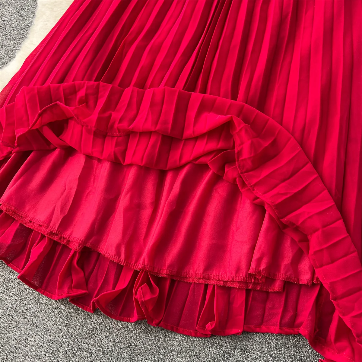 Women's Sets Summer Ruffles Tops Pleated Casual Skirt Set Ropa ...