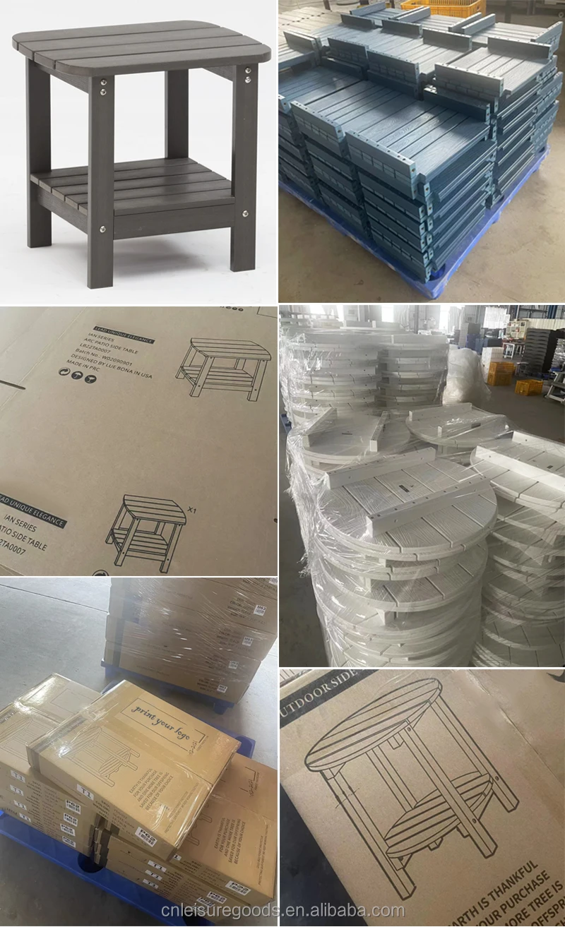 Uplion Outdoor Balcony Backyard Lawn Round Adirondack Chairside End ...