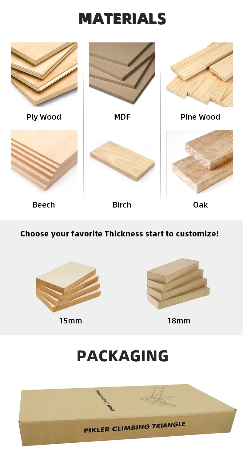 Xiha Wooden Montessori Piklers Triangle Children Foldable Climbing ...