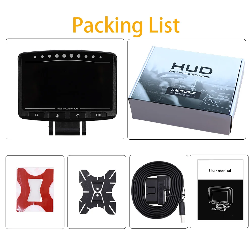 Car Hud Obd2 Auto On-board Speed Fuel Consumption Monitoring Best ...