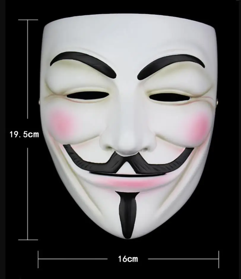9 V Mask Masquerade Masks For Vendetta Anonymous Valentine Ball Party ...