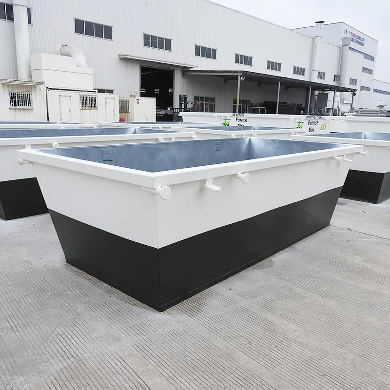 Outdoor Construction Waste Sorting and Recycling Skip Container Scrap ...